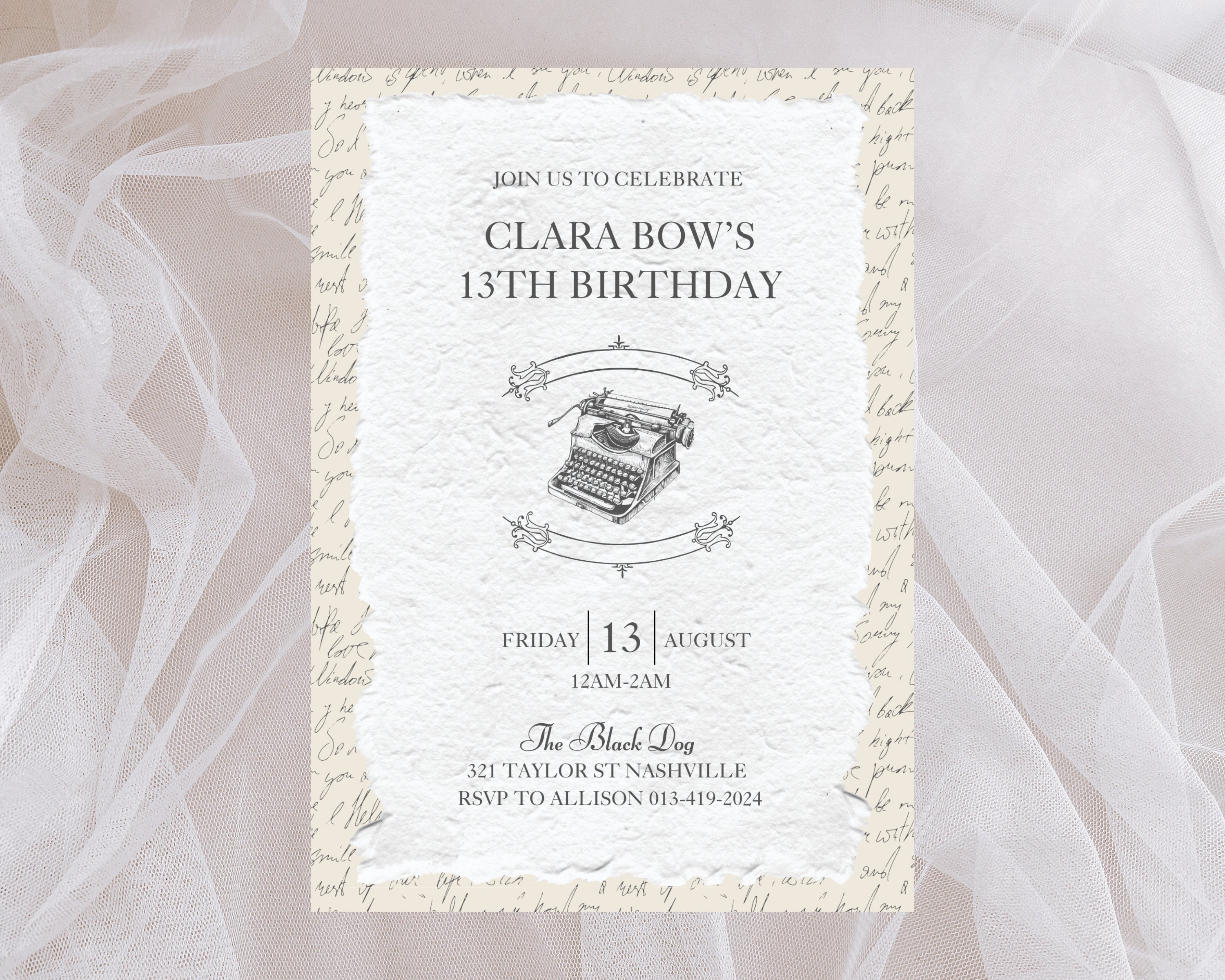 Taylor Swift Inspired TTPD Birthday Invitation | Editable Tortured ...