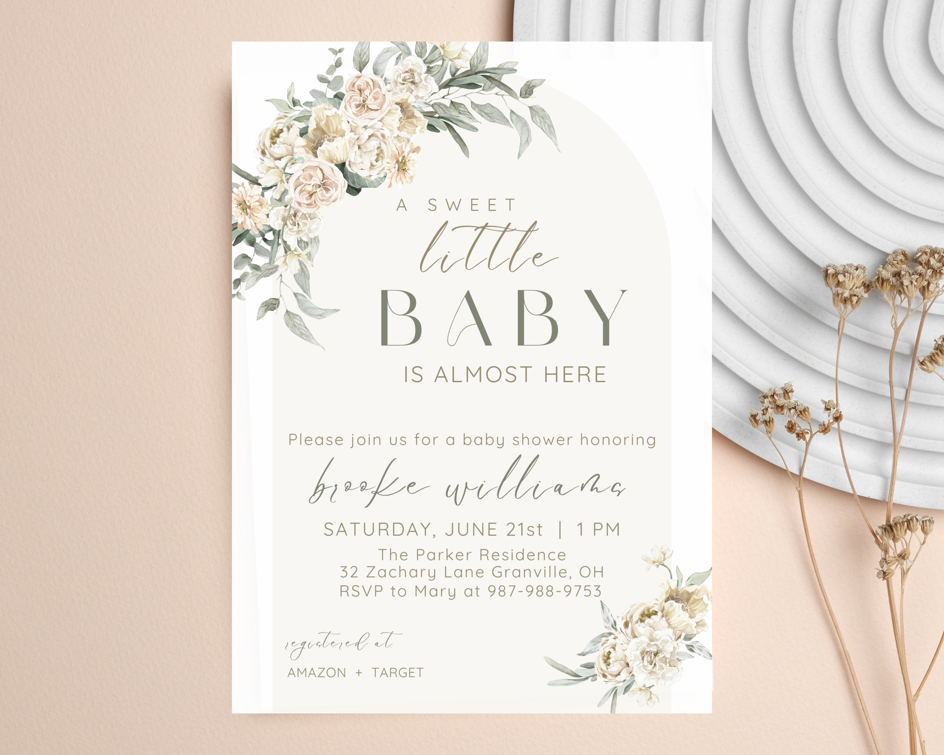 Editable Baby Shower Printable Invitation - Etsy