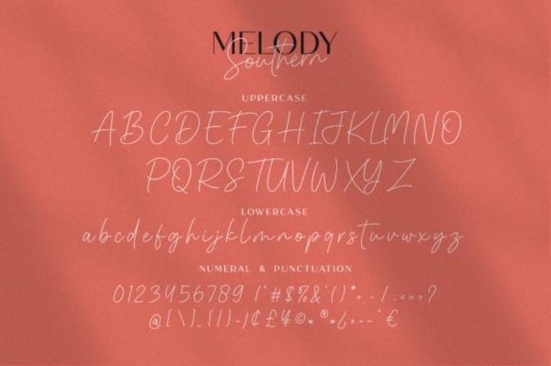 Melody Southern Font Duo: Elegant Script & Sans Serif - Etsy