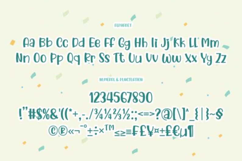 Emilya Birthday Fun Display Font | Whimsical Typeface for Cartoon ...