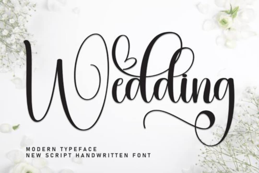 Elegant Wedding Calligraphy Font: Instant Download for DIY Invitations ...