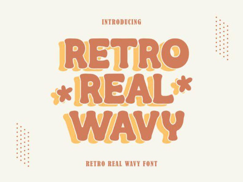 Wavy Stacked Font Bundle | Trendy Stacked Effect Typeface With 7 Unique ...