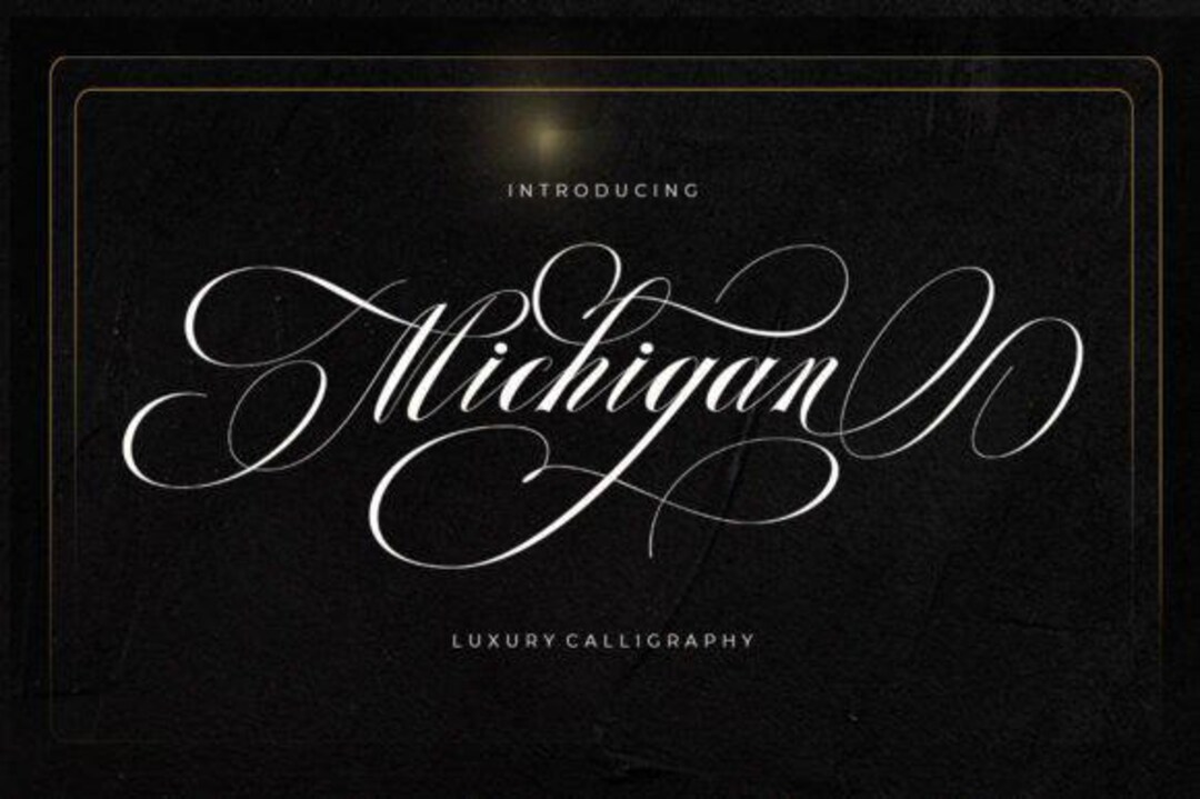 Michigan Script Font: Elegant Calligraphy for Logos & Invitations (OTF ...