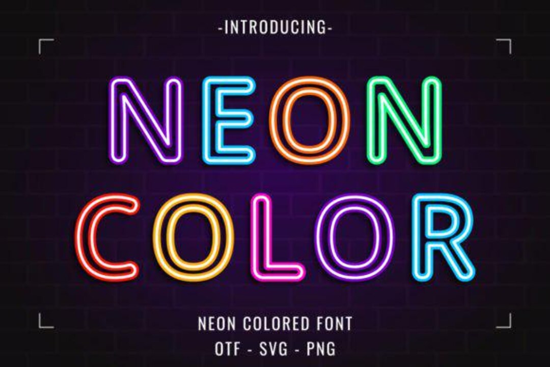 Vibrant Neon Font Bundle: 6 Typefaces With Bonus PNG & SVG Files for ...