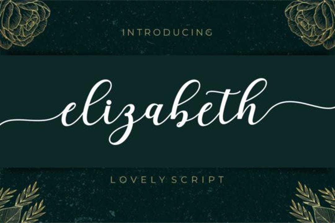 Elizabeth Script Font | Elegant Calligraphy Typeface for Weddings ...