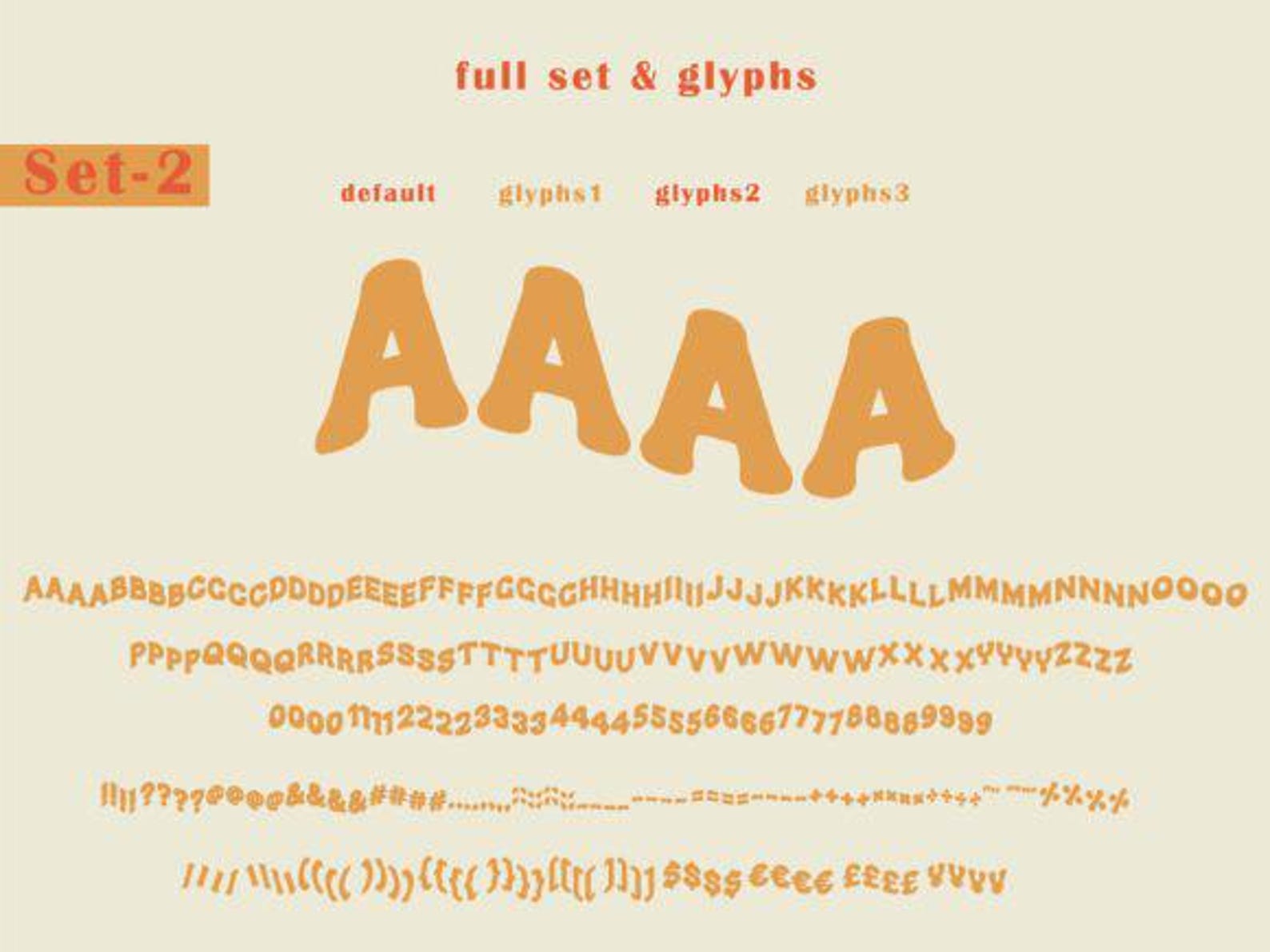 Wavy Stacked Font Bundle: 5 Fun Typeface Styles (instant Download) - Etsy