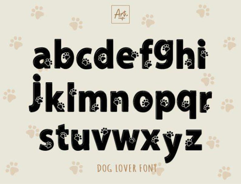 Dog Lover Font | Playful Bold Typeface - Etsy