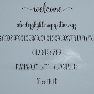 Handwritten Font Welcome Elegant Script Font for Wedding Invitations ...