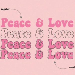 Peace and Love Retro Display Font Duo | Fun Groovy Typeface for Kids ...