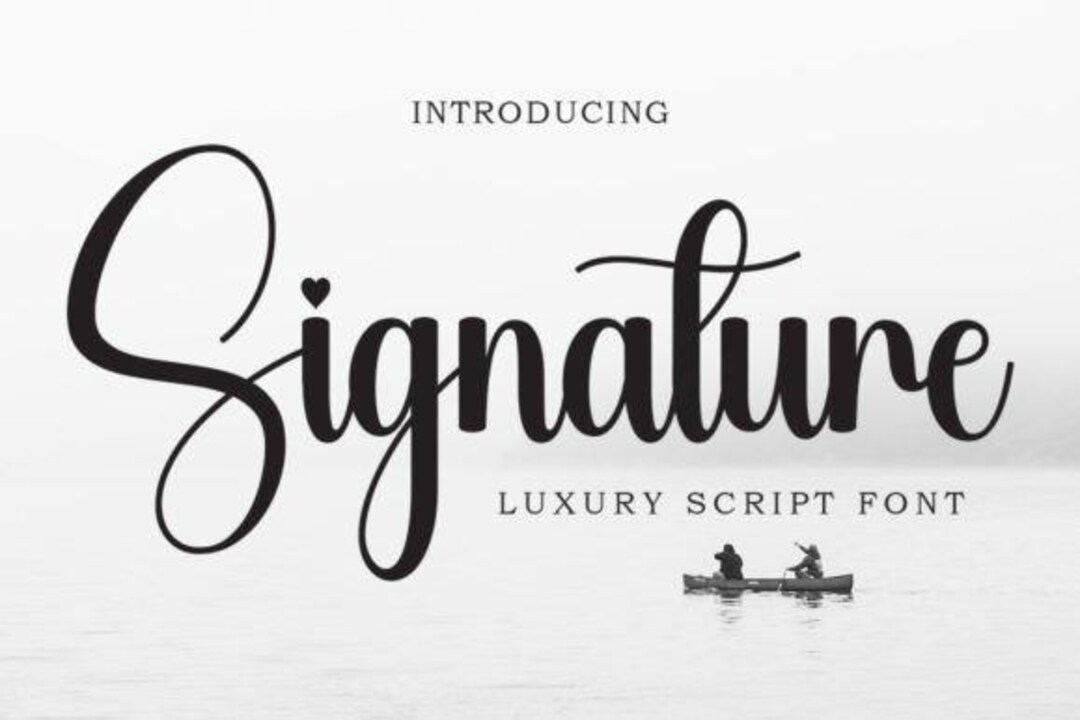 Signature Cursive Font Elegant Handwritten Script for Branding, Logos ...