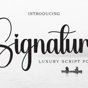 Signature Cursive Font Elegant Handwritten Script for Branding, Logos ...