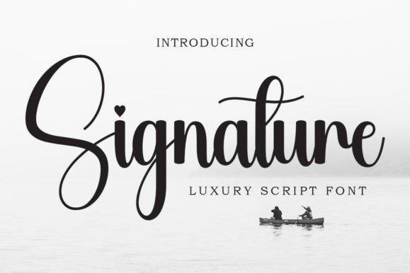Signature Cursive Font Elegant Handwritten Script for Branding, Logos ...