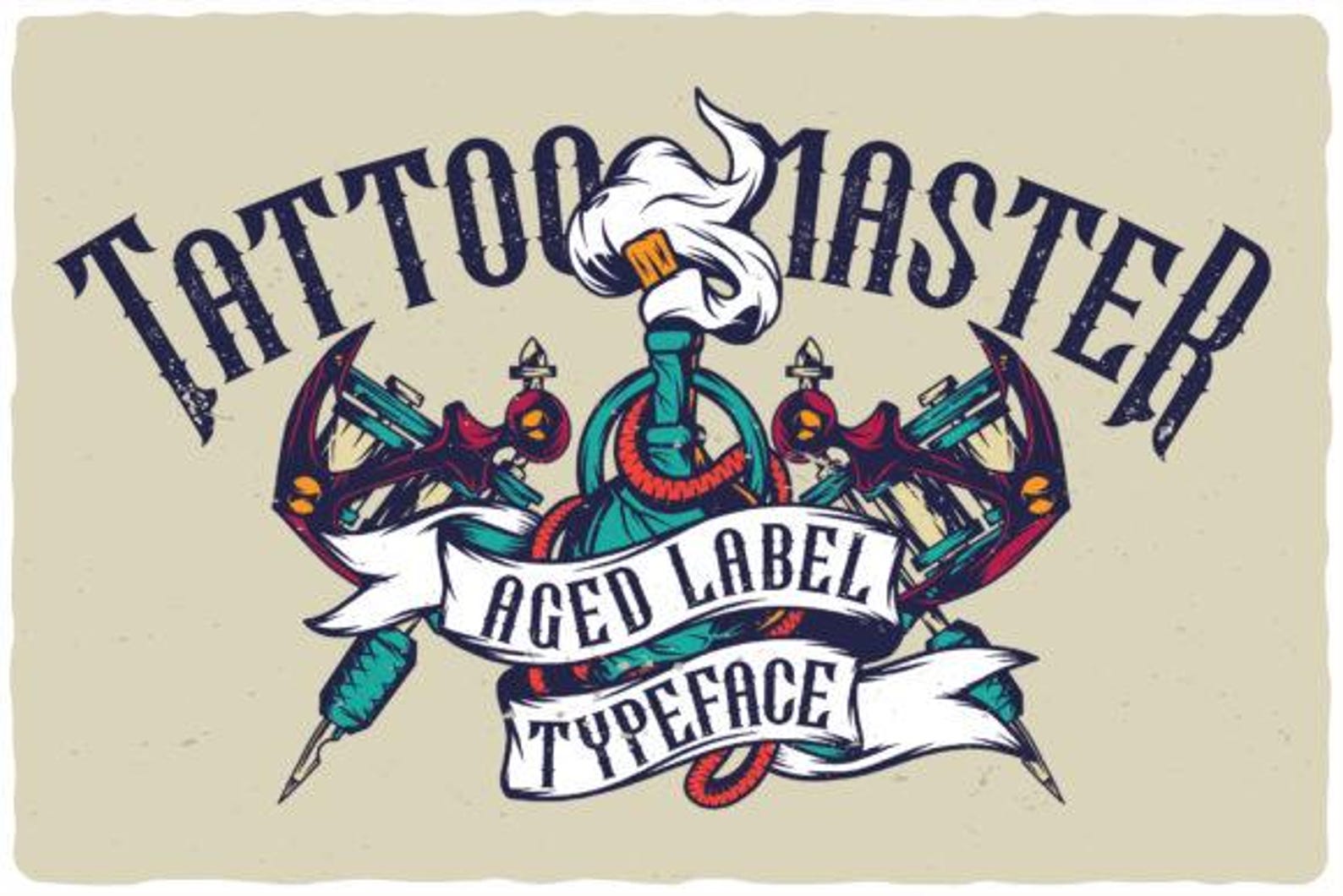 Vintage Tattoo Font: Bold Retro Typeface + Editable T-shirt Designs - Etsy