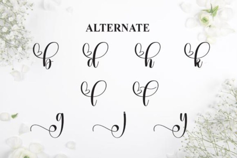 Elegant Wedding Calligraphy Font: Instant Download for DIY Invitations ...