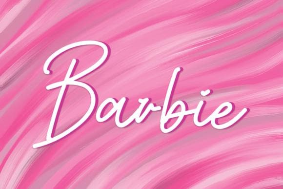Barbie Script Font: Elegant Calligraphy Typeface - Etsy