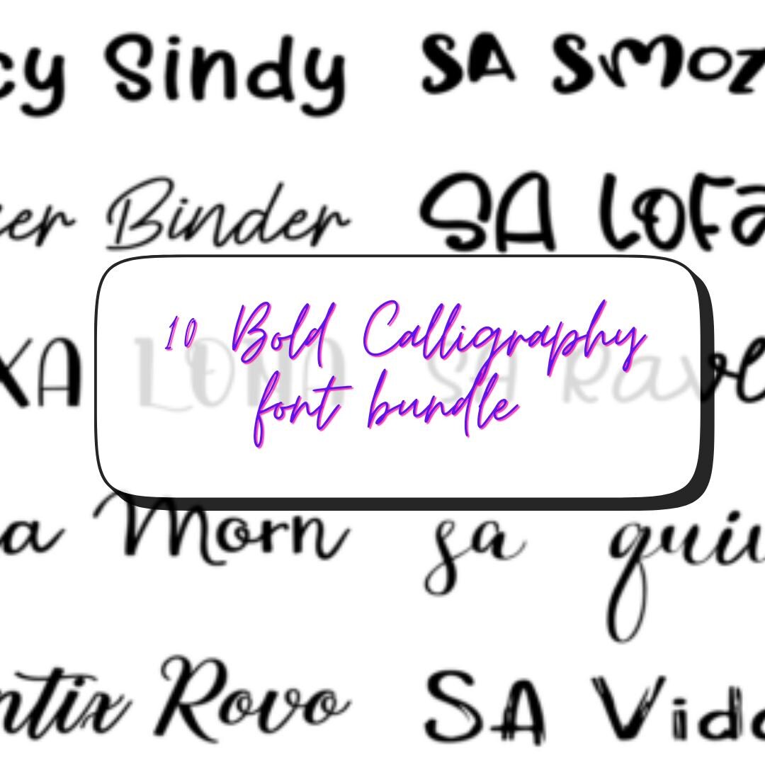 10 Bold Calligraphy Script TTF Fonts: Logo & Invitation Design (instant ...