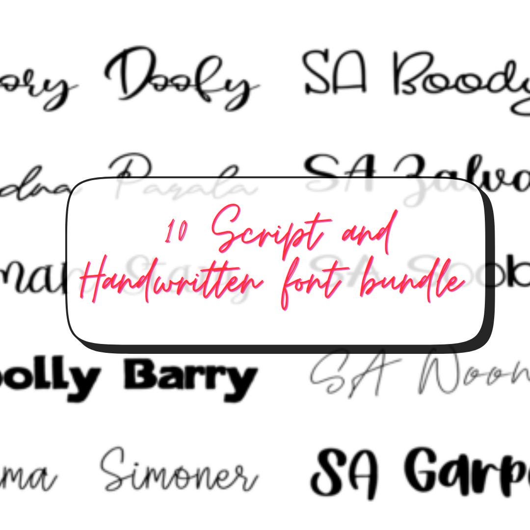 10 Handwritten Script Fonts Bundle: TTF Fonts (digital Download) - Etsy