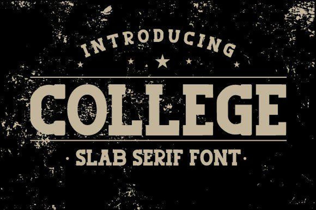 COLLEGE SLAB SERIF Font - Etsy
