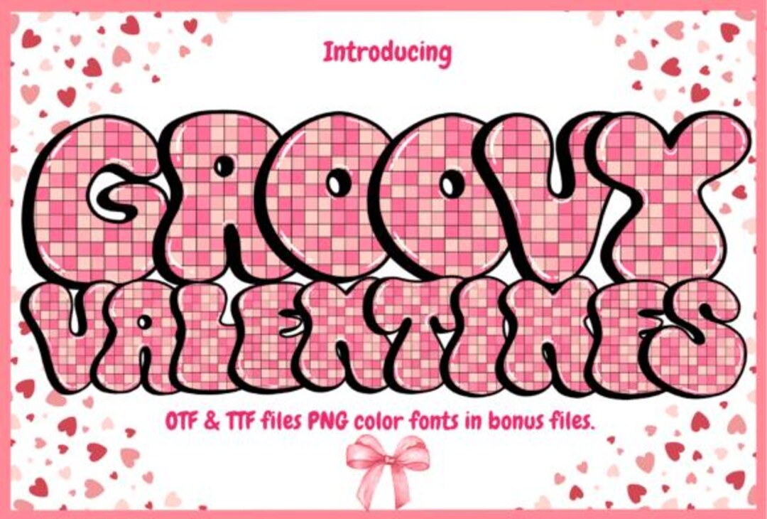 Groovy Valentines Font | Playful Retro Font for Valentine’s Day Cards ...