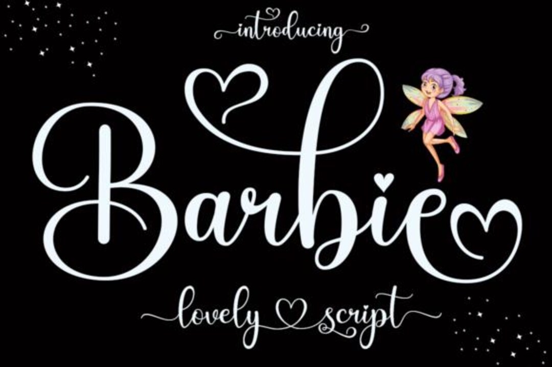 Pink Barbie Font Handwritten Script Font for Cricut, Machine Embroidery ...