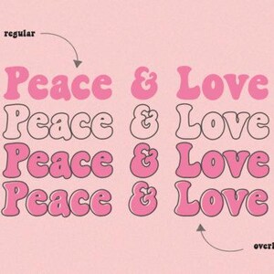 Peace and Love Retro Display Font Duo | Fun Groovy Typeface for Kids ...