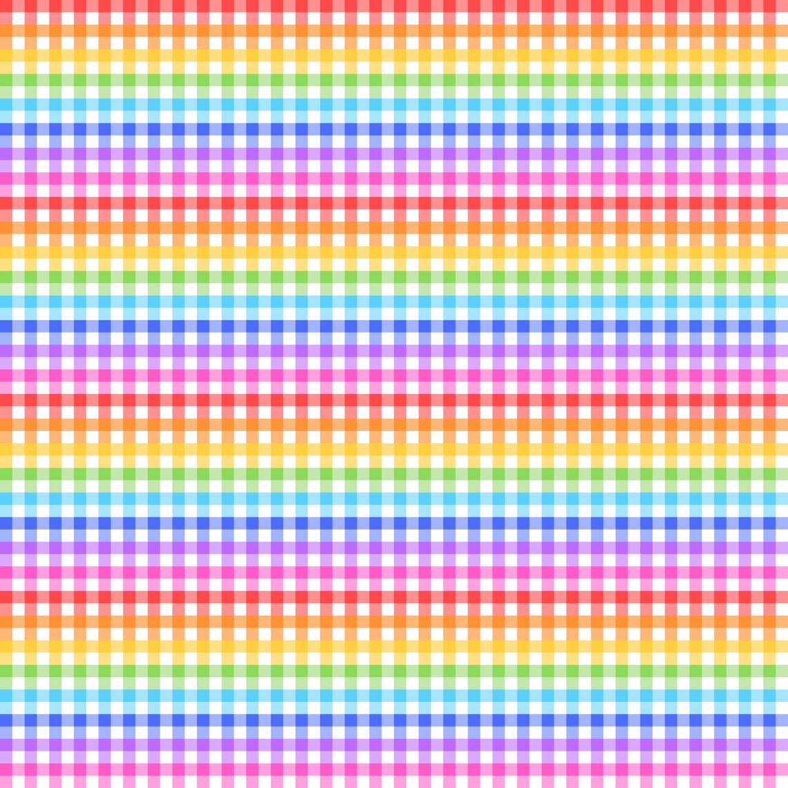 Rainbow Gingham Seamless Pattern Digital Download - Etsy