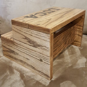 Two Step Stool Personalized Name and Sports Balls Burned Into the Wood ...