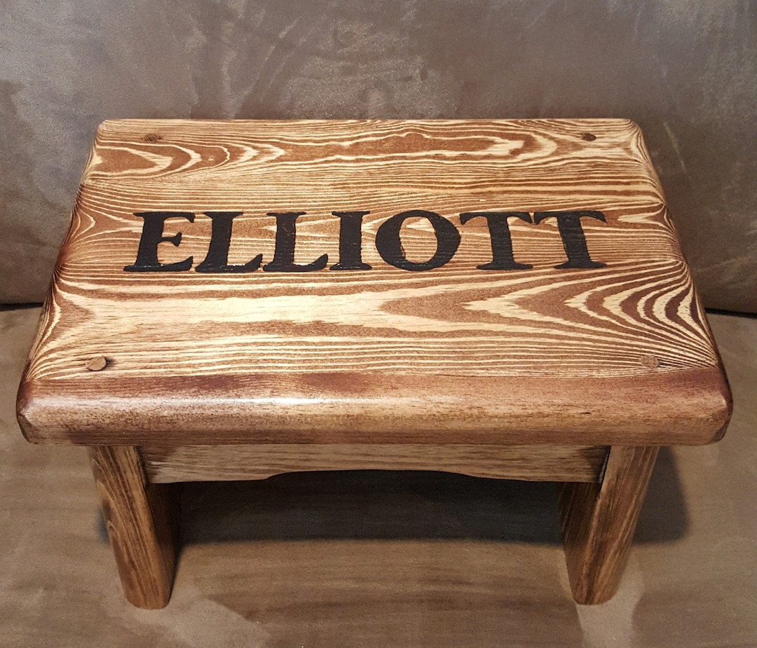 Personalized Wooden Step Stool. Personalization is Done by Burning the ...