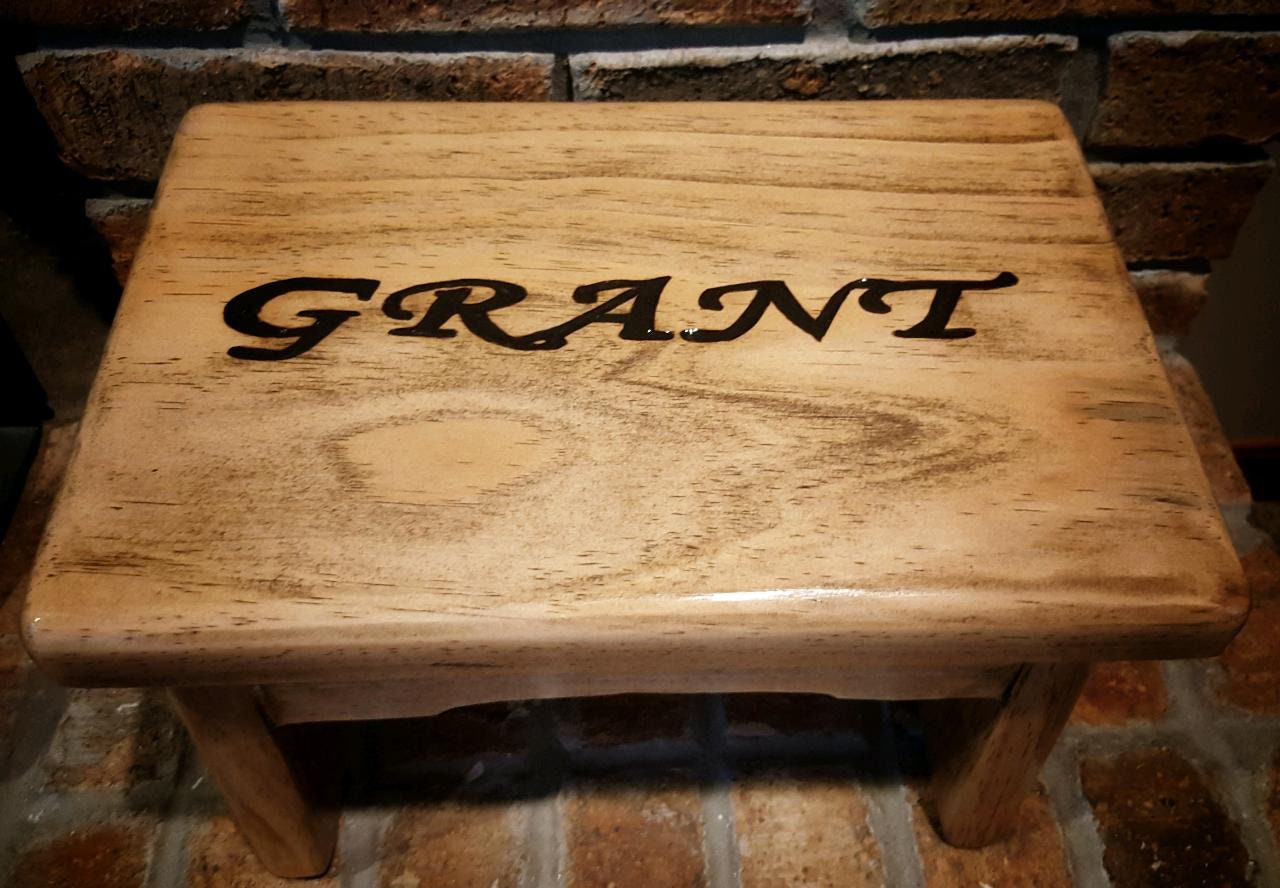 Personalized Wooden Step Stool. Personalization is Done by Burning the ...