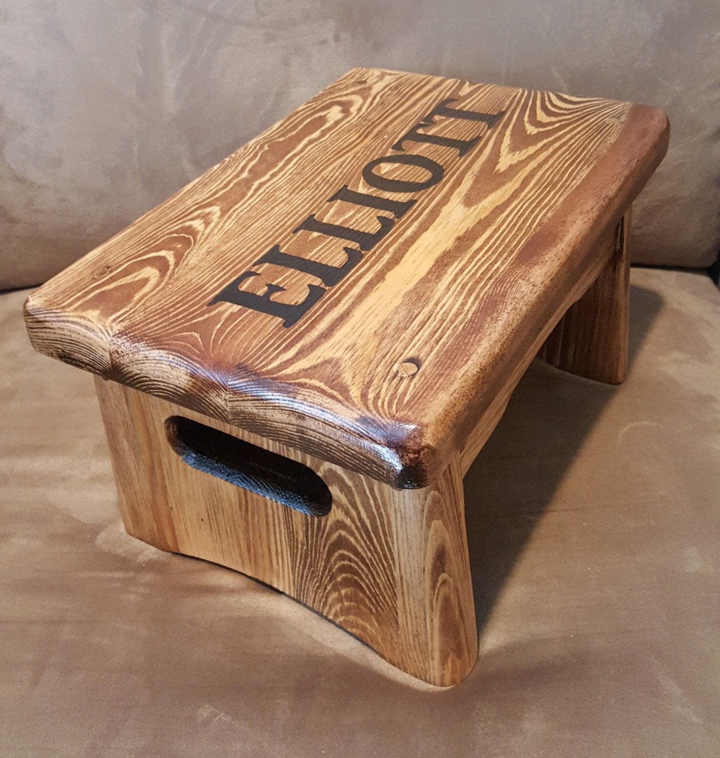 Personalized Wooden Step Stool. Personalization is Done by Burning the ...