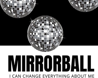 Mirrorball Coloring Page Disco Ball Sparkle Design Taylor Swift Inspired Art Relaxing Adult ...