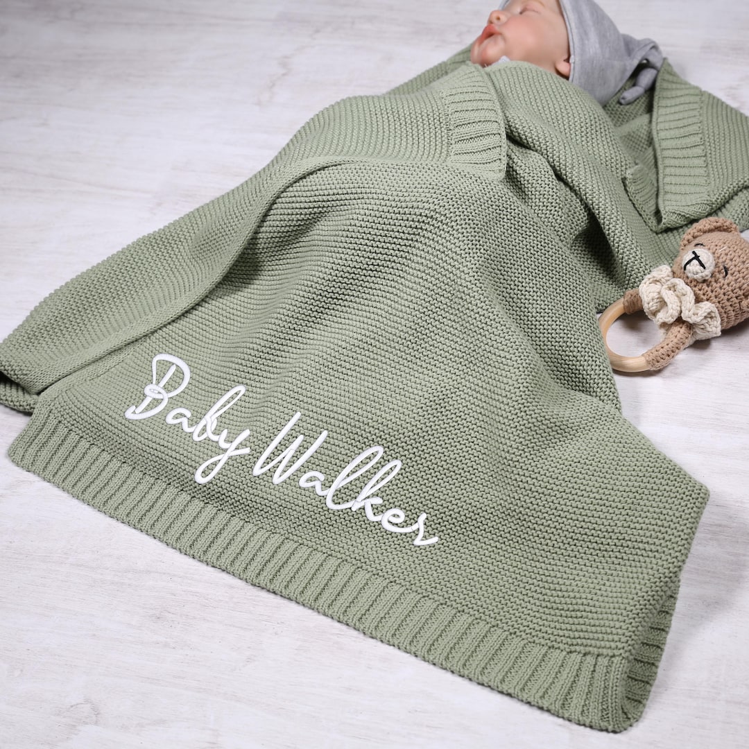 Custom Embroidered Baby Blanket: Personalized Newborn Gift - Etsy