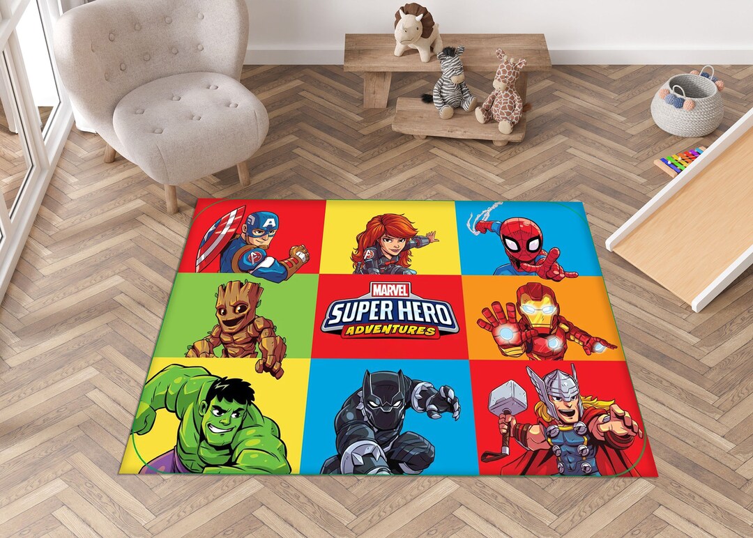 Superhero Rug, Spiderman Rug, Super Hero Rug, Spider Man Rug, Hulk Rug ...