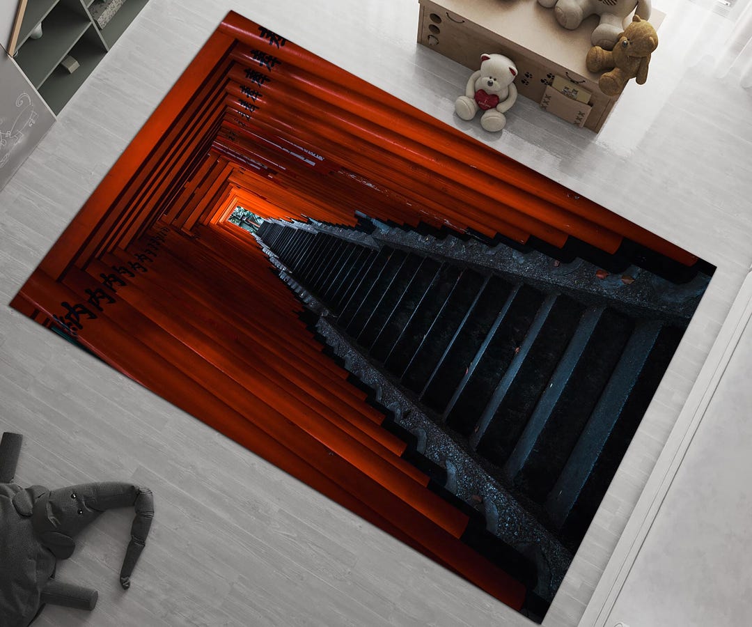 Optical Illusion Rug, Illusion Rug, Tunnel Rug, Rectangular Illusion ...