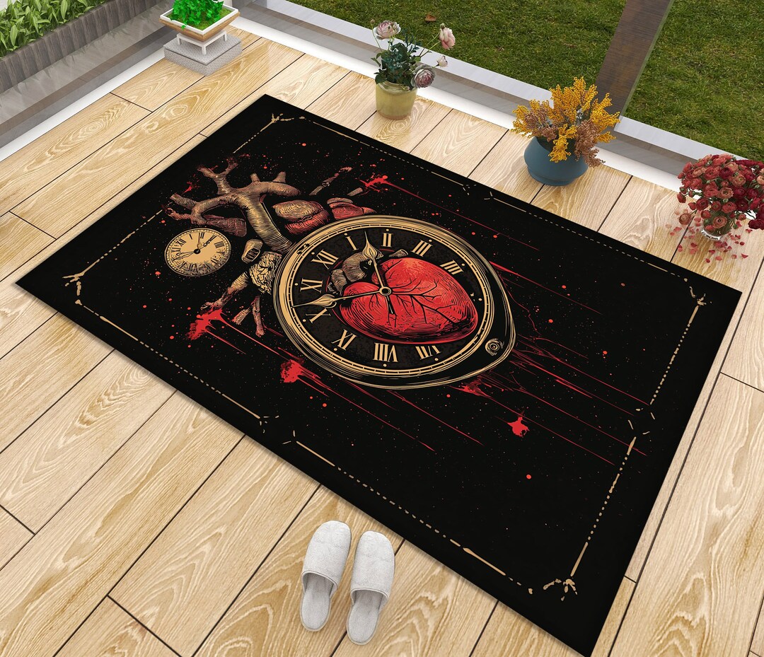 Heart Themed Rug, Anatomical Heart Rug, Tarot Card Rug, Magical Tarot ...