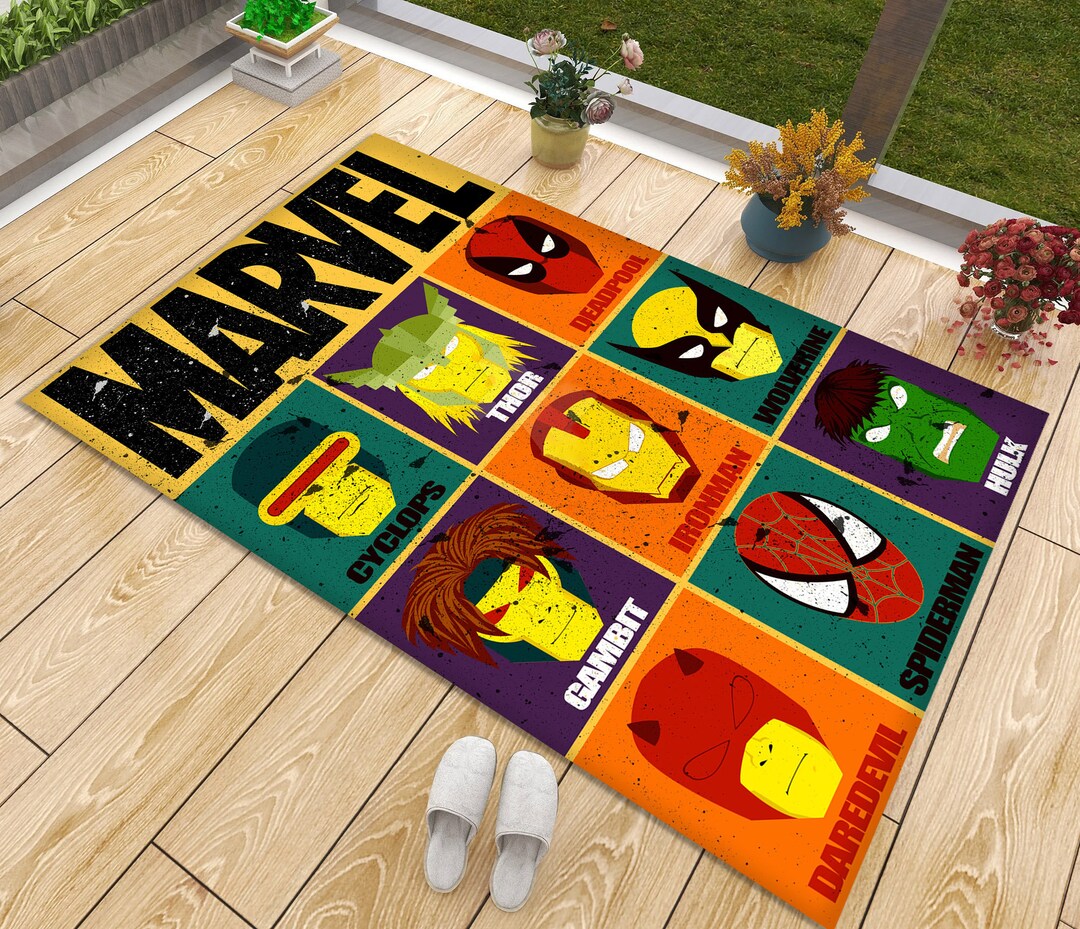 Superhero Rug, Spiderman Rug, Super Hero Rug, Spider Man Rug, Hulk Rug ...