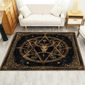 Satan Rug, Pagan Rug, Satanism Rug, Witch Rug, Wizard Rug, Wiccan Rug ...