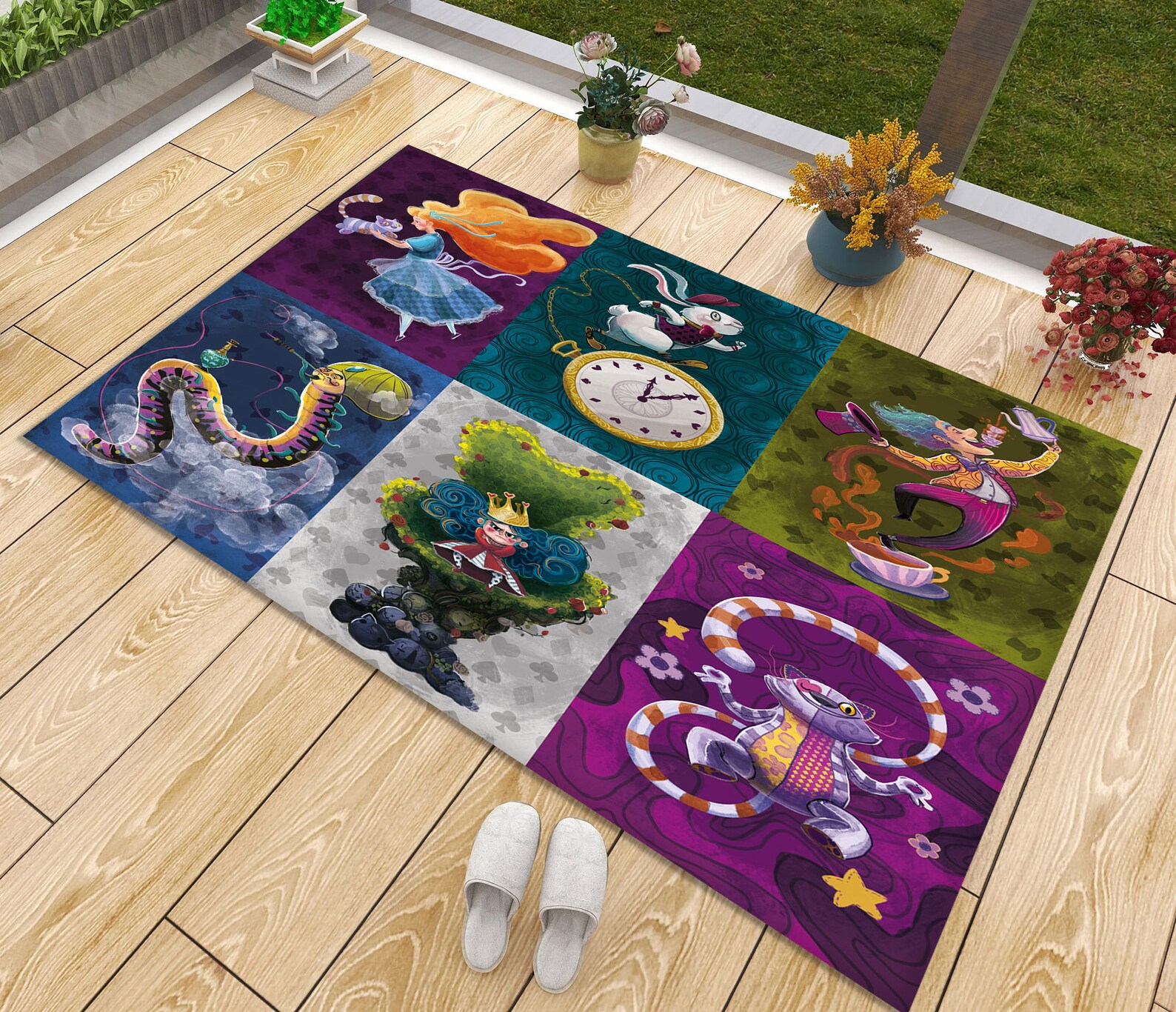 Alice in Wonderland Rug: Non-slip Fairytale Kids Room Decor - Etsy