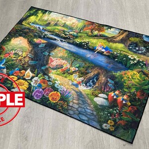 Alice in Wonderland Rug: Non-slip Fairytale Kids Room Decor - Etsy