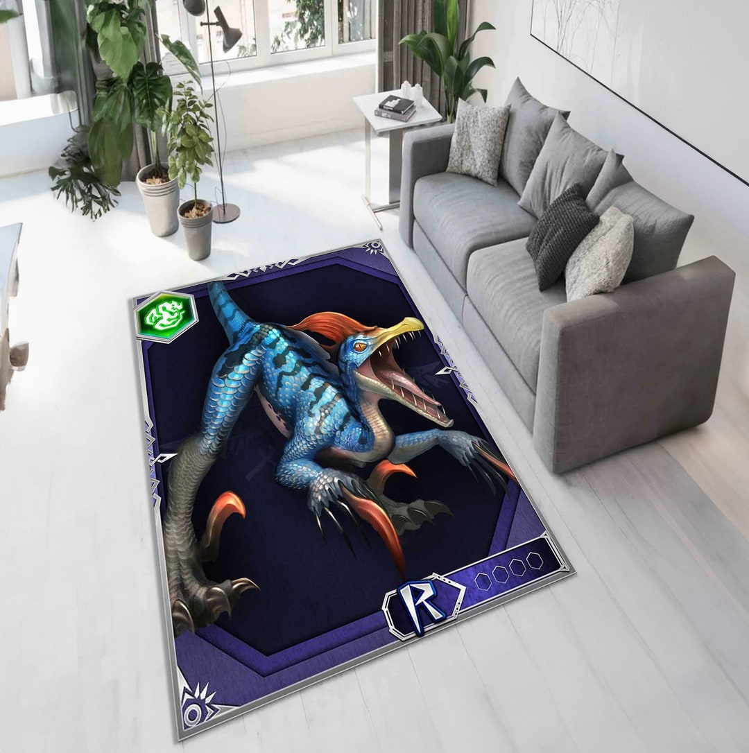 Monster Hunter Velocidrome Rug, Monster Hunter Rug, Monster Rug, Hunter ...
