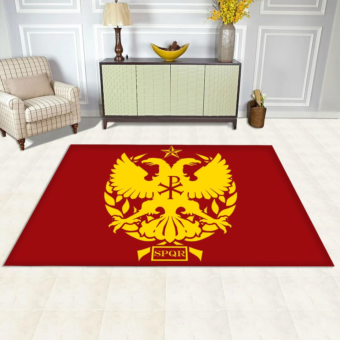 Roman Empire Flag Rug, Flag Rug, Byzantine Empire Flag Rug, SPQR Rug ...