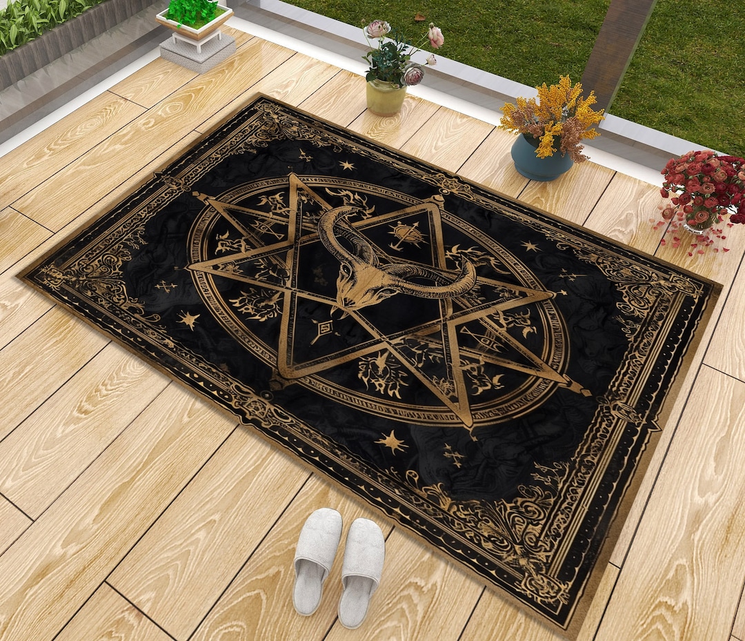 Satan Rug, Pagan Rug, Satanism Rug, Witch Rug, Wizard Rug, Wiccan Rug ...