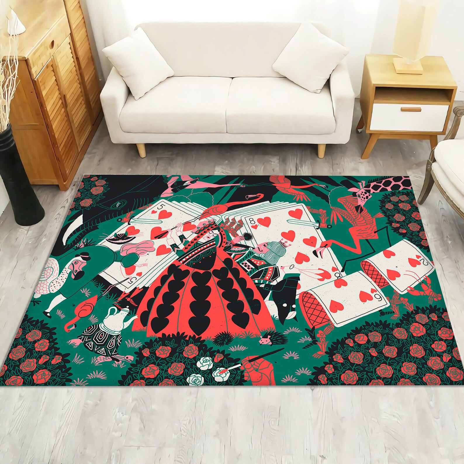 Alice in Wonderland Rug: Fairytale Movie Room Decor, Non-slip - Etsy