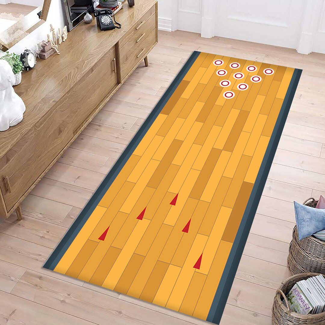 Bowling Rug,bowling Alley Pattern, Bowling Lane Rug, Playmat Runner ...