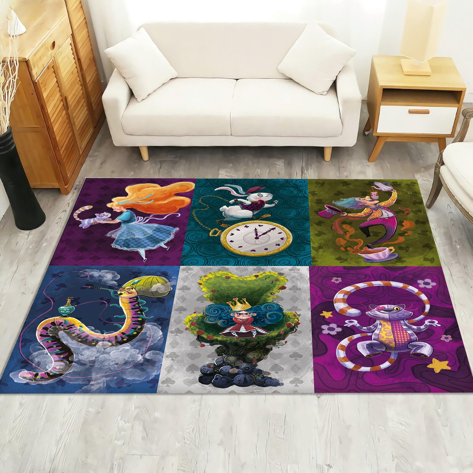 Alice in Wonderland Rug: Non-slip Fairytale Kids Room Decor - Etsy