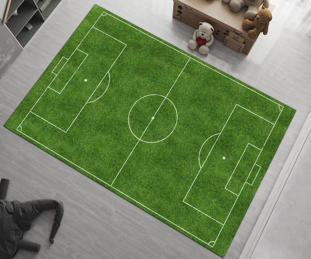 Football Rug, Soccer Field Area Rug, for Kids Room Rug, Soccer Court ...
