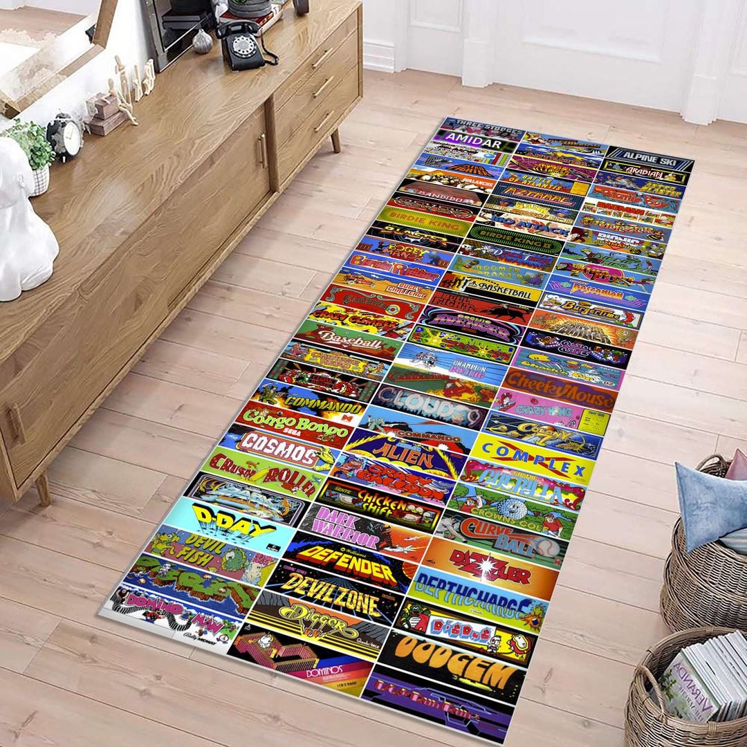 Retro Gaming, Retro Game Area Rug, Arcade Rug, Game Boy Rug,rectangle ...