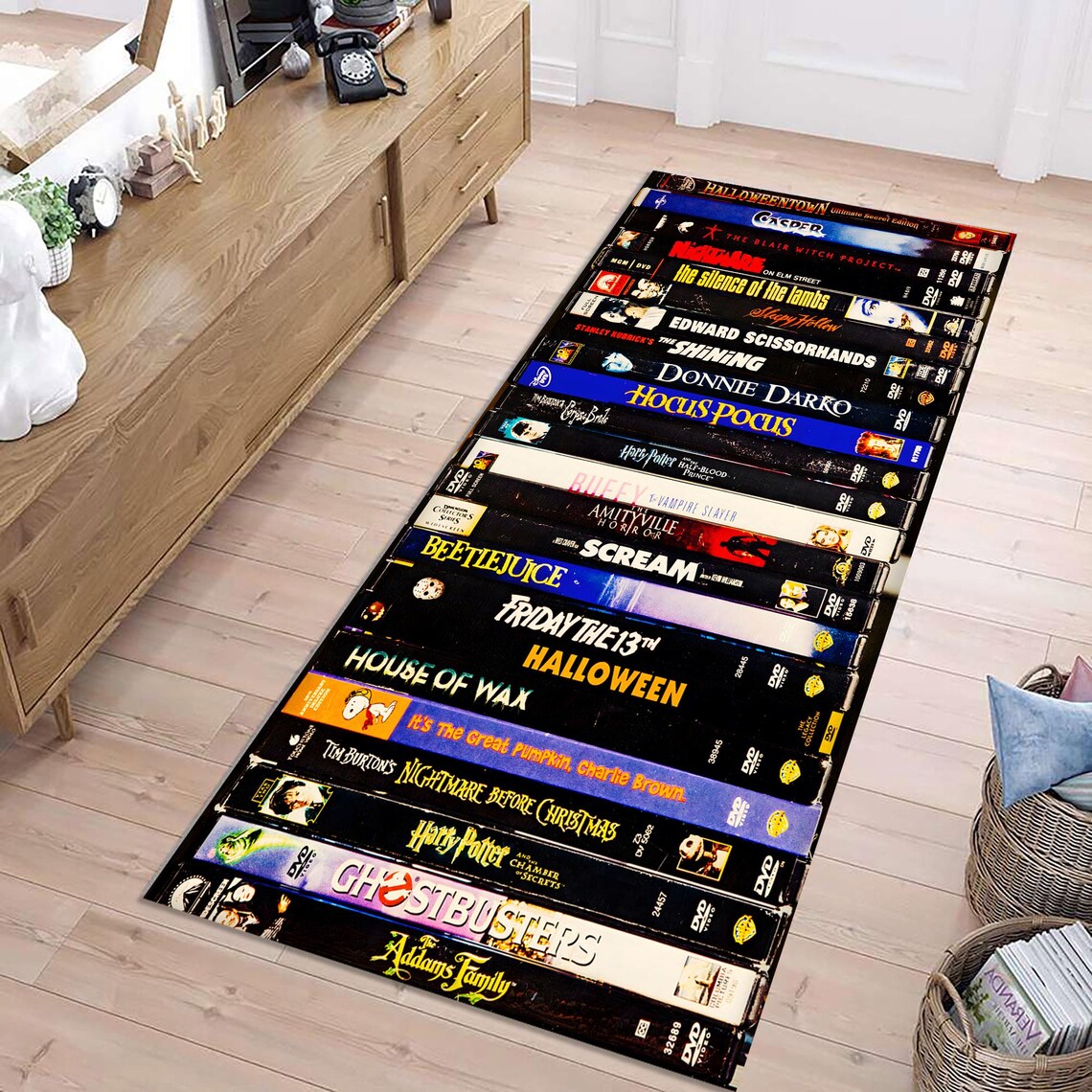 80s Nostalgic Horror Movie VHS Rug: Retro Home Theater Decor - Etsy