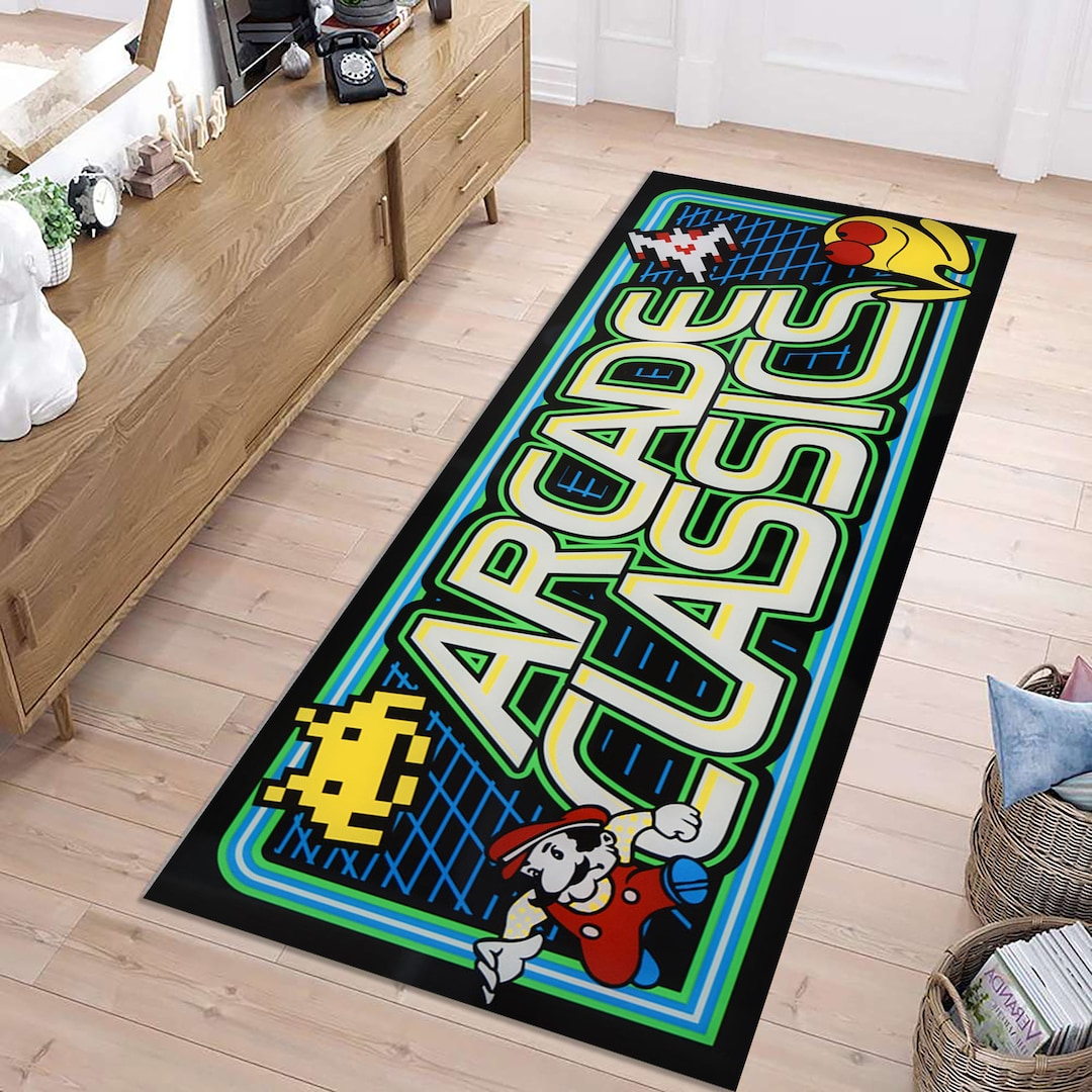 Retro Gaming, Retro Game Area Rug, Arcade Rug, Game Boy Rug,rectangle ...