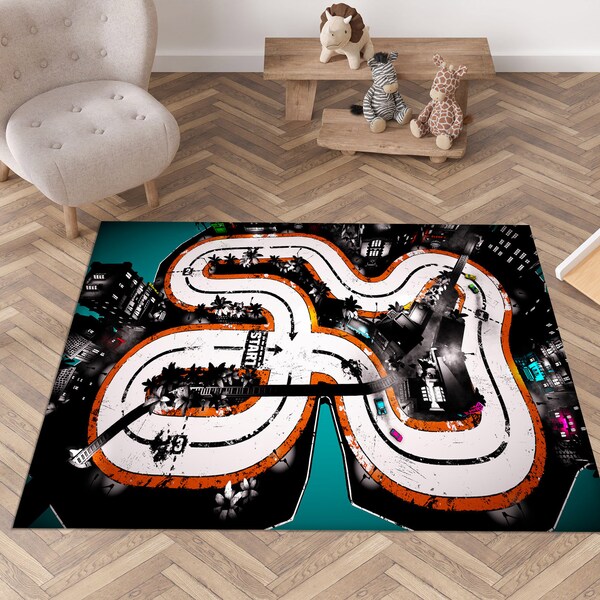 Race Track Rug - Etsy